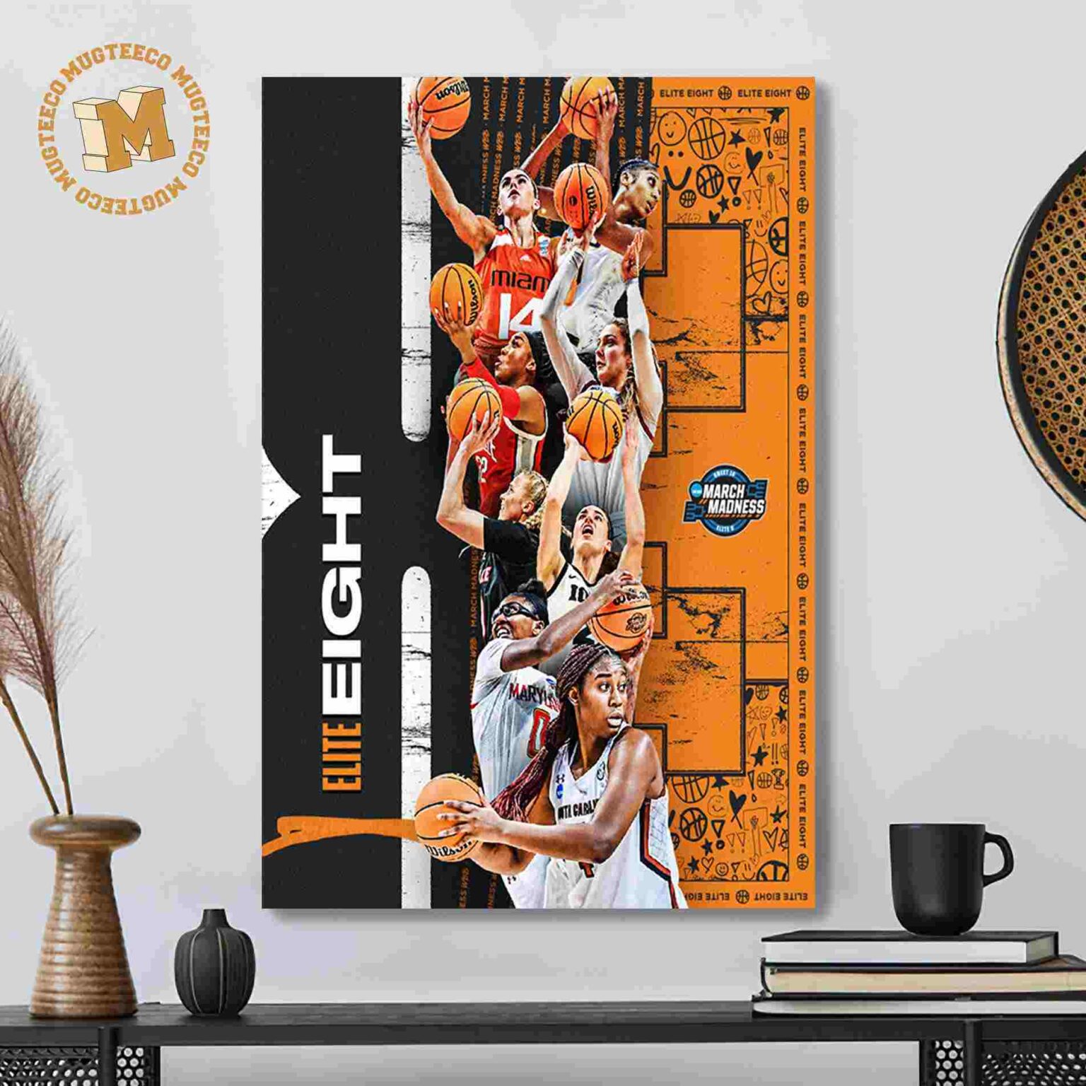 NCAA Women March Madness Basketball Elite Eight Wall Decor Poster ...