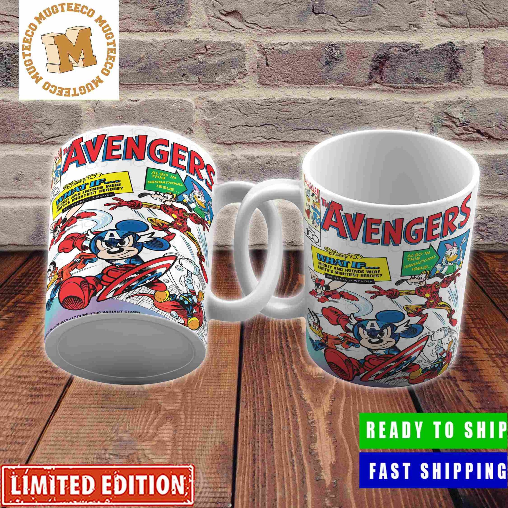 Marvel X Disney 100 Variant Edition The Avengers For Fans Ceramic Mug - Mugteeco