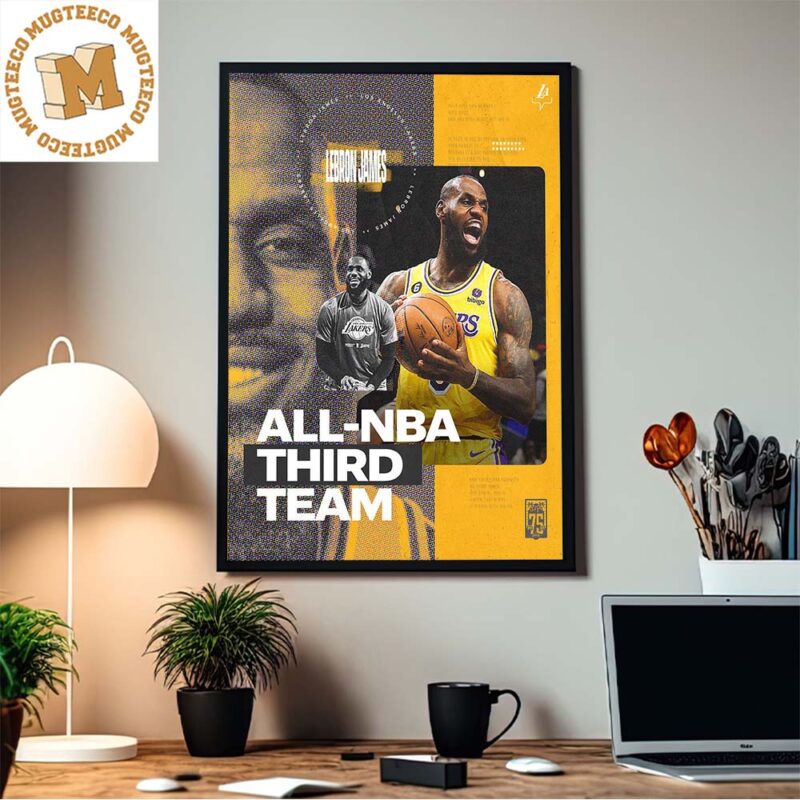 LeBron James Los Angeles Lakers All NBA Third Team Decorations Poster ...