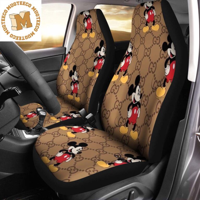 Luxury Gucci Monogram Signature Beige Pattern Car Seat Covers Full Set ...