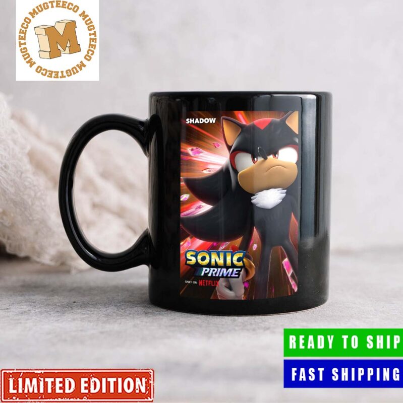 Shadow In Sonic Prime Exclusive Character Poster Coffee Ceramic Mug ...