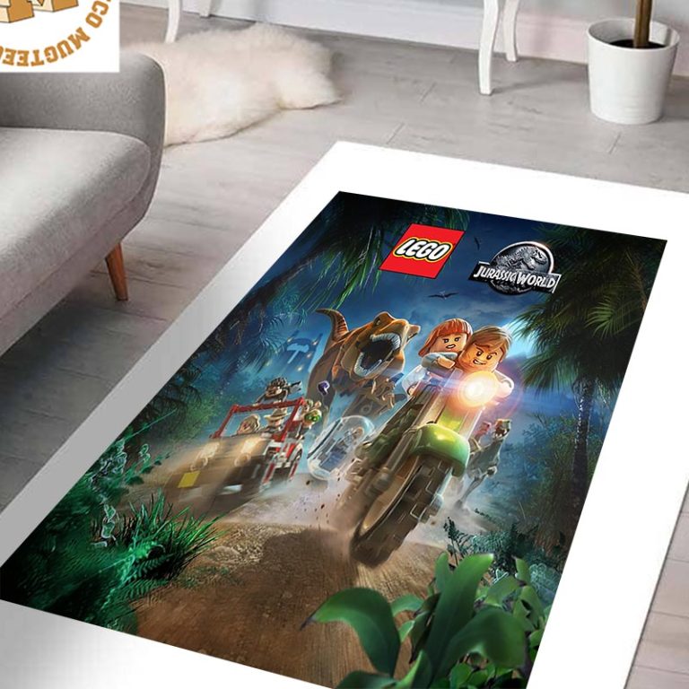 LEGO Jurassic World Video Game Official Box Art Area Rug Home Decor ...