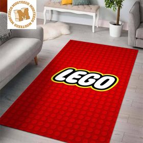 Lego Classic Logo In Signature Red Board Background Area Rug Home Decor ...