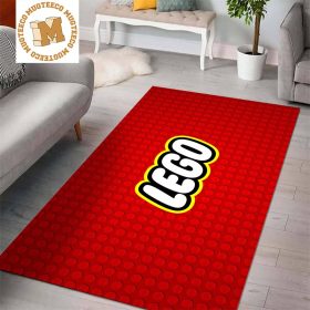 Lego Classic Logo In Signature Red Board Background Area Rug Home Decor ...