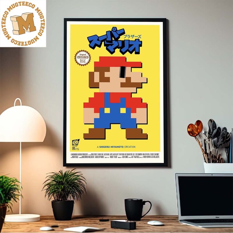 The Super Mario Bros Movie Poster Mario Luigi Fanart Vintage Vibe T ...