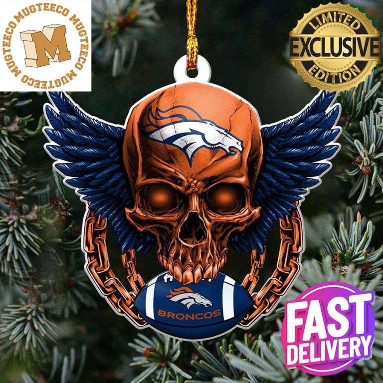 Denver Broncos NFL Football Skull Xmas Gifts Christmas Tree Decorations ...