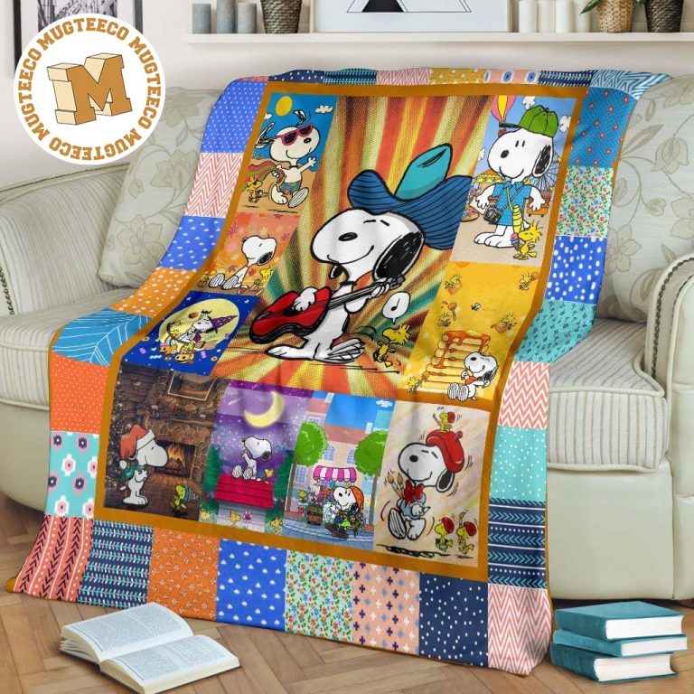 Cute Pattern Snoopy Fleece Blanket Gift Idea - Mugteeco