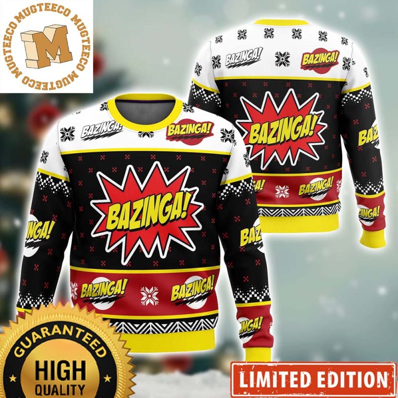 Bazinga The Big Bang Theory Ugly Christmas Sweater - Mugteeco