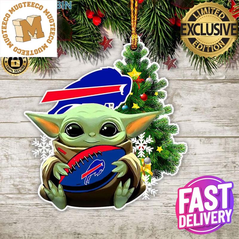 Buffalo Bills Baby Yoda NFL Christmas Tree Decorations Ornament - Mugteeco