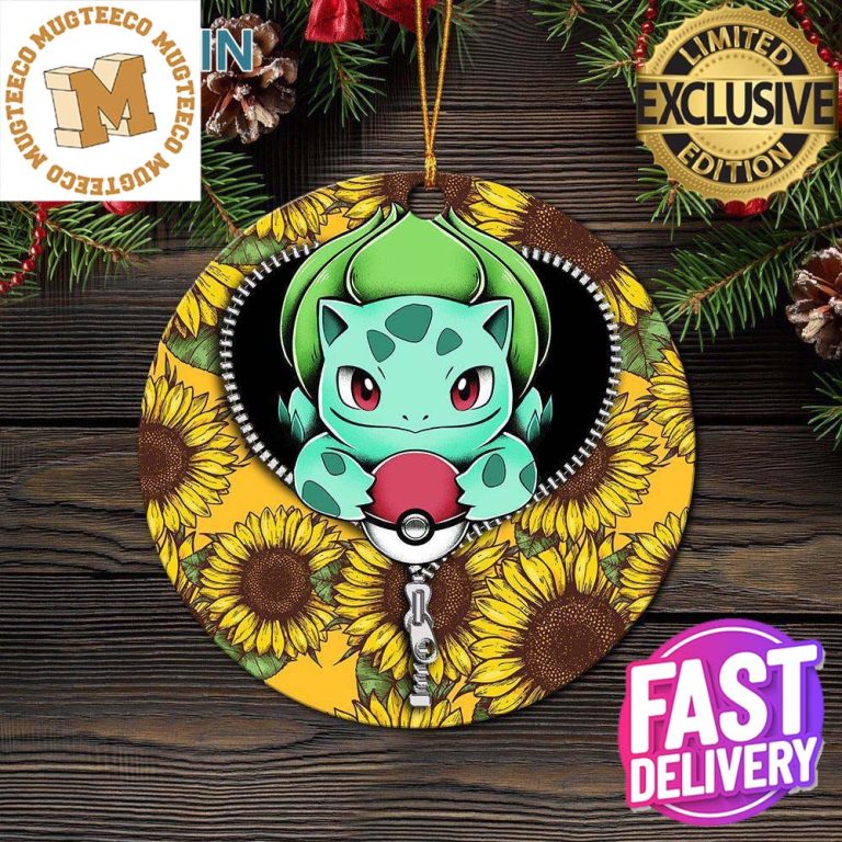 Bulbasaur Evolution Pokemon Christmas Tree Decorations Ornament - Mugteeco