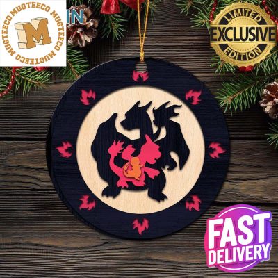 Charizard Evolution Pokemon Christmas Decorations Ornament - Mugteeco