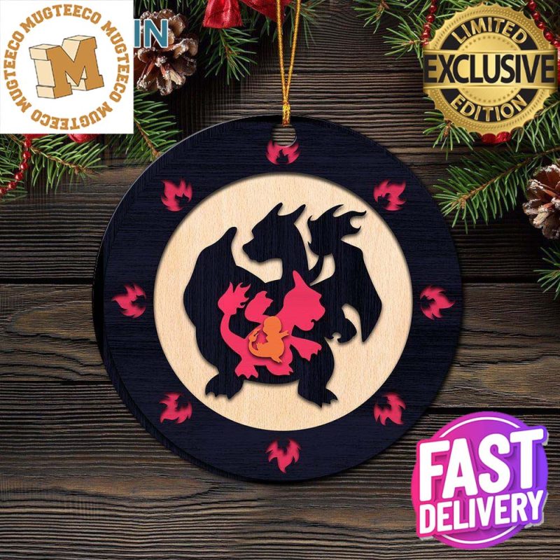 Charizard Evolution Pokemon Christmas Decorations Ornament - Mugteeco