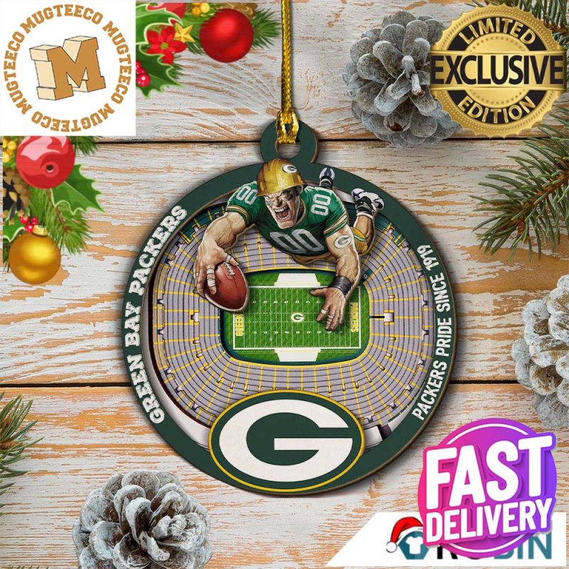Green Bay Packers NFL Mascot Christmas Tree Decorations Ornament - Mugteeco