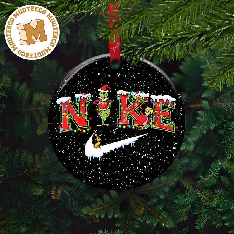 Grinch Nike Brand Christmas Tree Decorations Ornament - Mugteeco