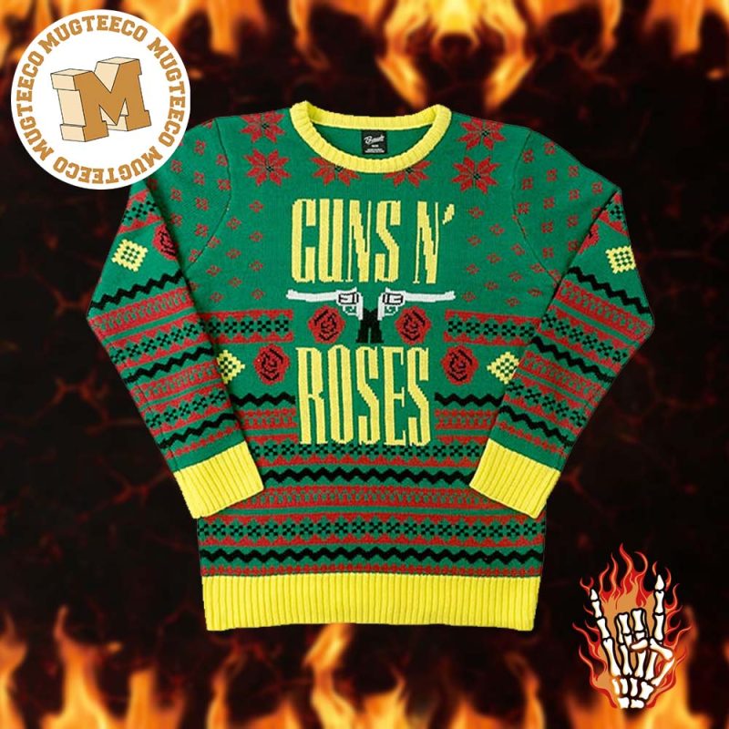 Guns N Roses Holiday Ugly Christmas Sweater 2023 Holiday Gifts - Mugteeco