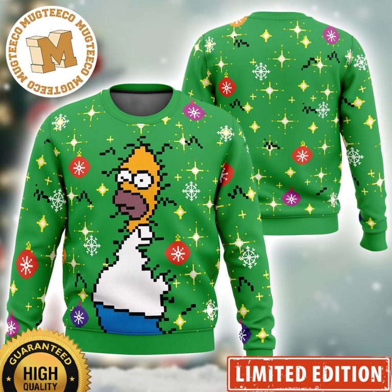 The Simpsons Family Sleigh Ugly Christmas Sweater For Holiday 2023 Xmas ...