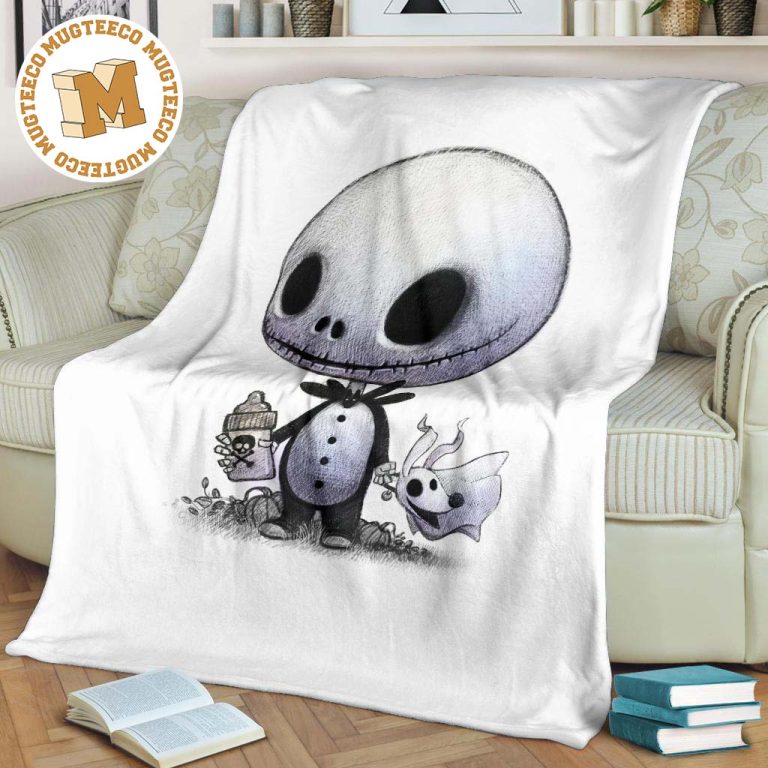 Baby Jack Skellington Fleece Blanket Normal People Scare Me - Mugteeco