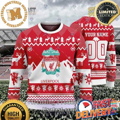 Liverpool FC Est 1892 Santa Hat Ugly Christmas Sweater For Holiday 2023 ...