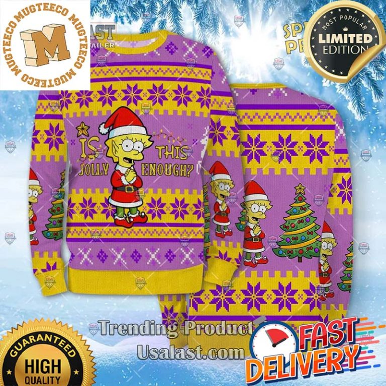 The Simpsons Family Sleigh Ugly Christmas Sweater For Holiday 2023 Xmas ...
