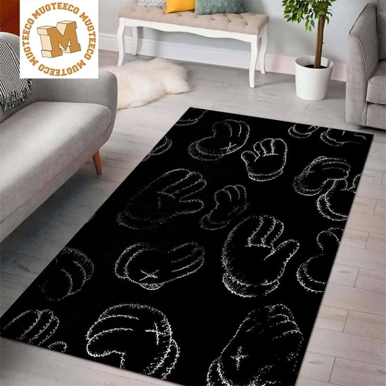 Kaws Hand Basic Pattern Black And White For Living Room Carpet Rugs ...
