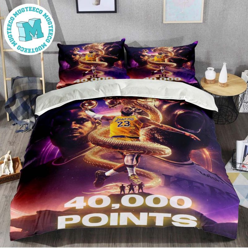 40K Points For LeBron James Congratulations King Bedding Set - Mugteeco