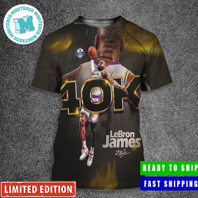 40K Points For LeBron James Congratulations King All Over Print Shirt ...
