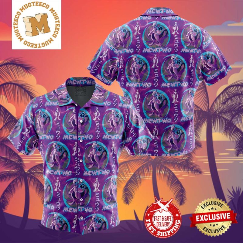 Cosmic Mewtwo Pokemon Summer 2024 Hawaiian Shirt For Family - Mugteeco