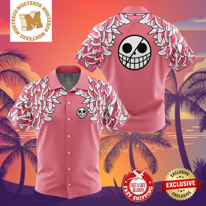 Doflamingo Pattern One Piece Summer 2024 Hawaiian Shirt For Family ...