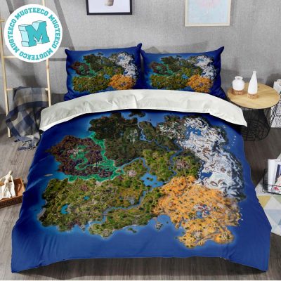 Fortnite Original Chapter 1 Map Bedding Set - Mugteeco