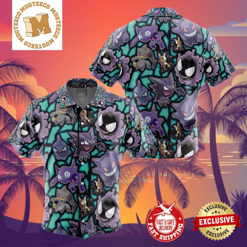 Ghost Type Pokemon Pokemon Summer 2024 Hawaiian Shirt For Family - Mugteeco