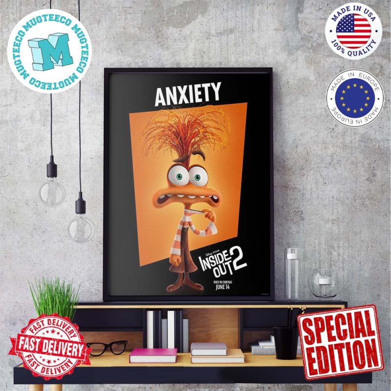 Official First Individual Poster Character Anxiety For Inside Out 2 ...