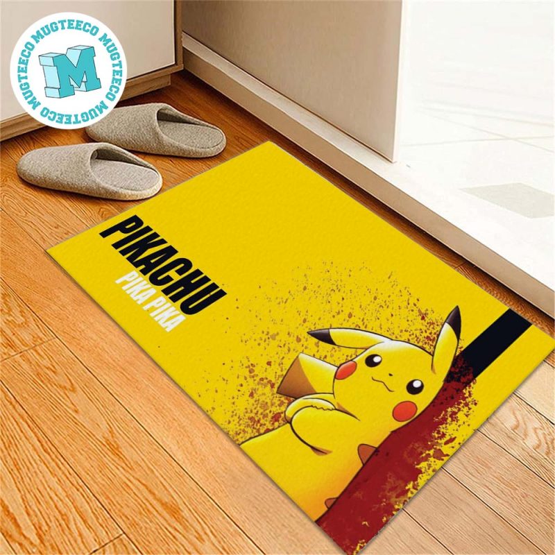 Pokemon Pika Pika Pikachu Gift For Fan Pokemon Doormat - Mugteeco