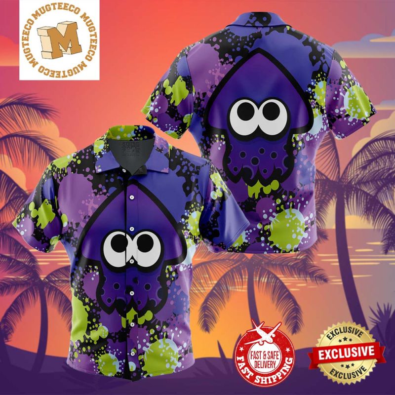 Purple Squid Aloha Splatoon Summer 2024 Hawaiian Shirt For Family ...