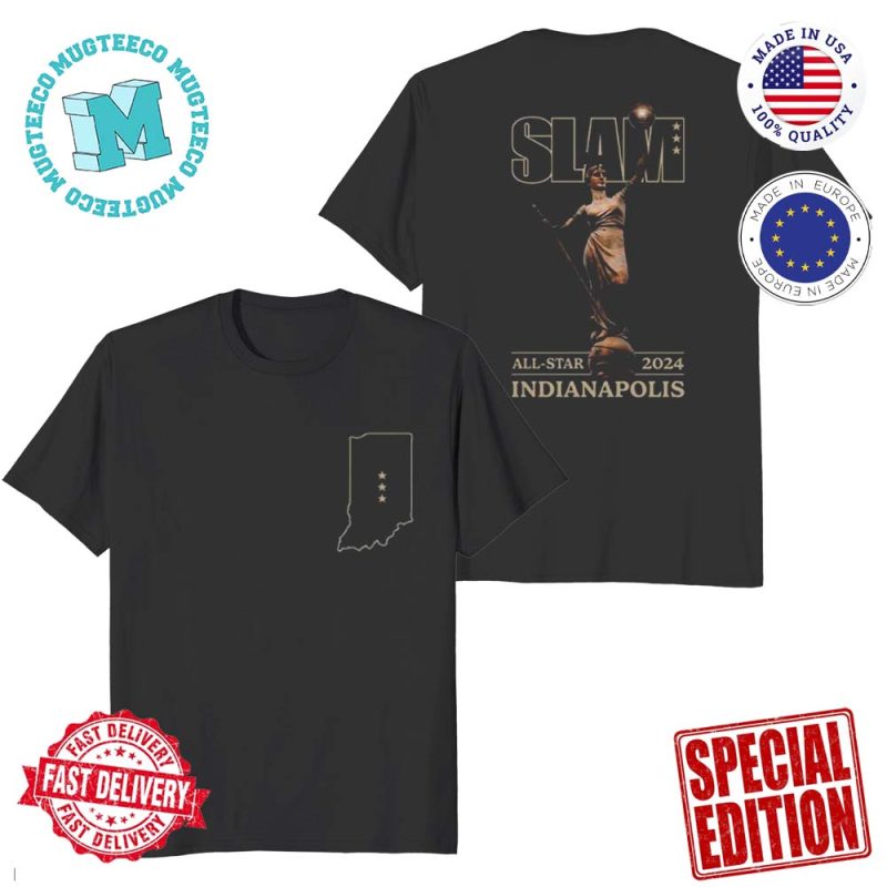 SLAM NBA Indianapolis All-Star 2024 Two Sides Premium T-Shirt - Mugteeco