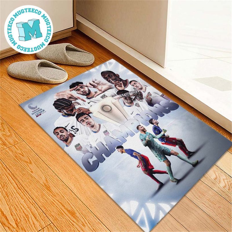 USMNT Concacaf Nations League Final 2024 Champions Doormat - Mugteeco