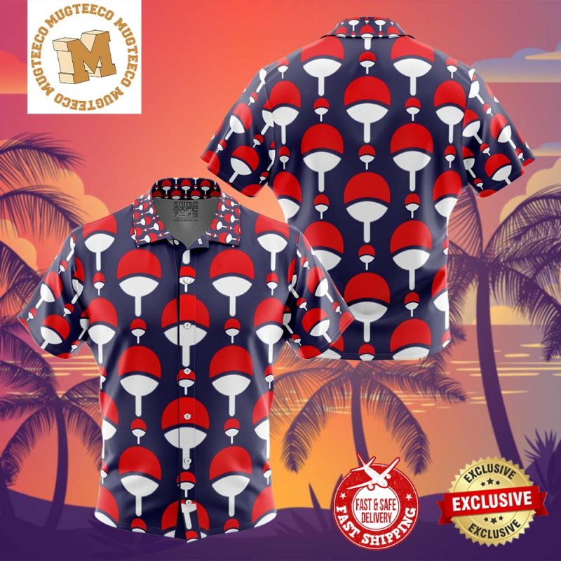 Uchiha Clan Crest Naruto Shippuden Summer 2024 Hawaiian Shirt For ...