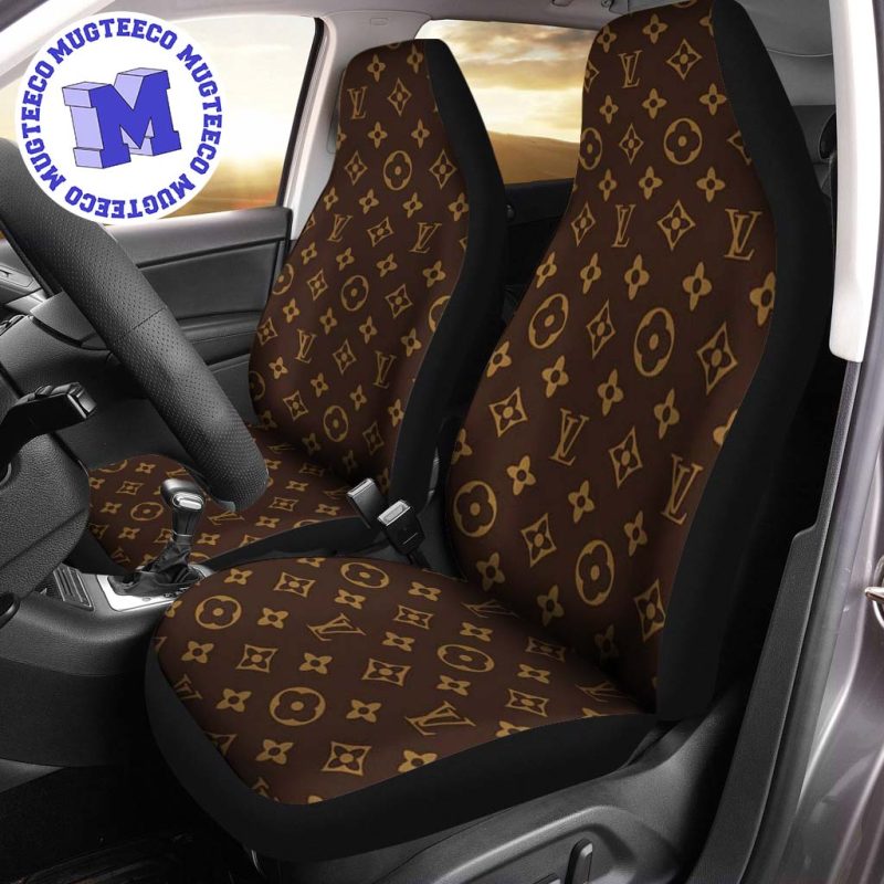 Luxury Louis Vuitton Signature Monogram Pattern Car Seat Cover - Mugteeco